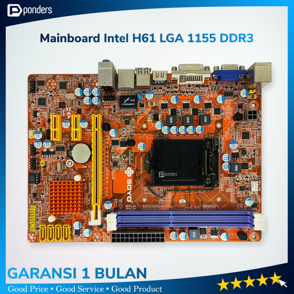 Mainboard Intel Mix Brand H61 LGA 1155 DDR3 Support Gen3 | Shopee ...