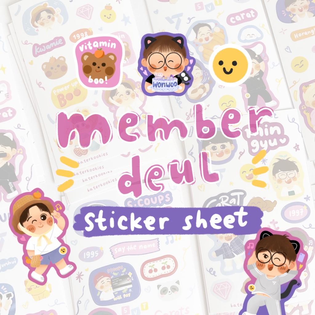 Memberdeul Seventeen Sticker Sheet | Shopee Philippines