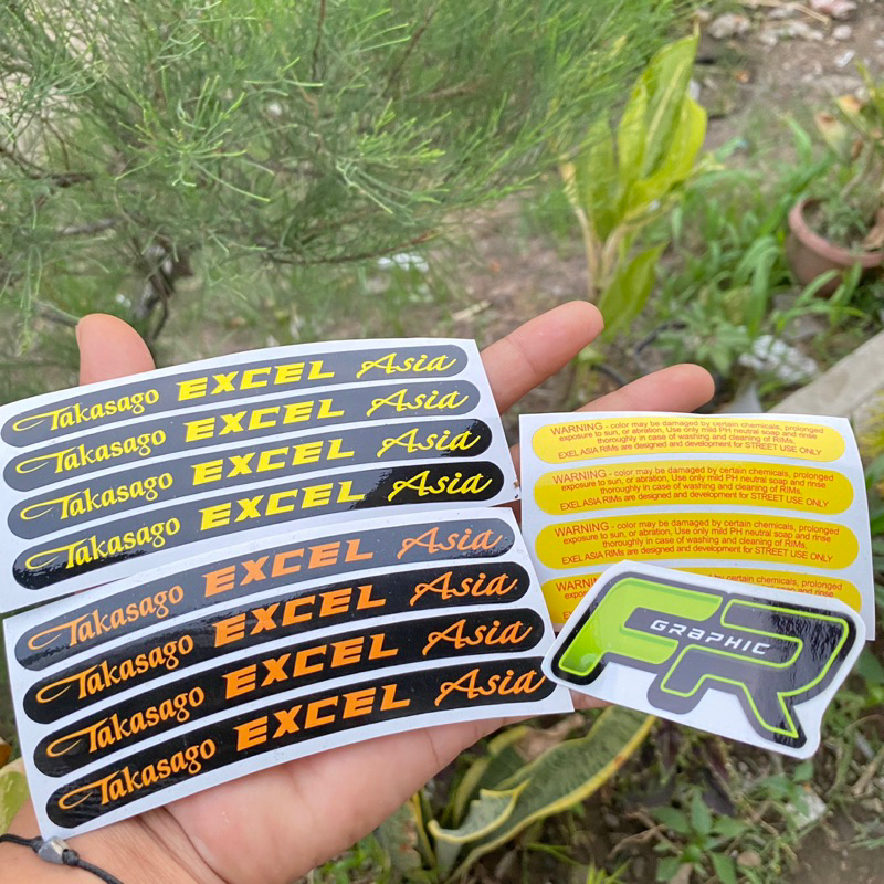 Takasago excel asia printcut rim stickers | Shopee Philippines
