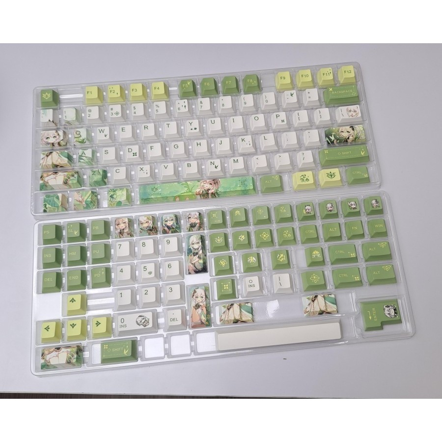 Press Play Nahida Genshin Impact PBT Keycaps 136 set Cherry Profile ...