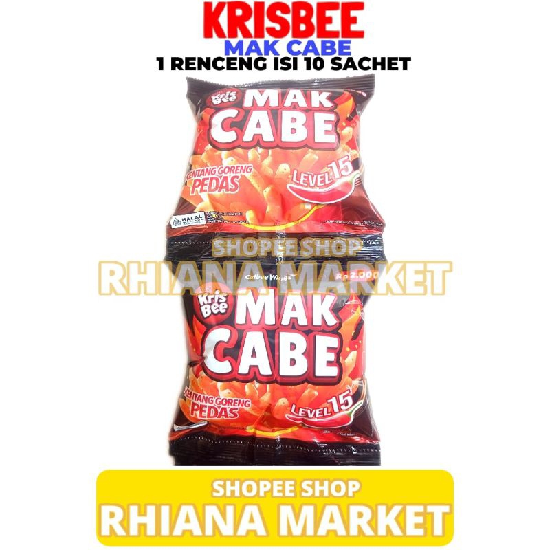 Krisbee Spicy French Fries Snacks Mak Chili Spicy 1 Pack Contains 10 ...