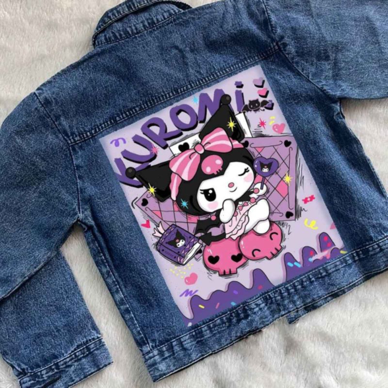 Denim Jean Jacket for Girls and Boys with Labubu Print | Shopee Philippines