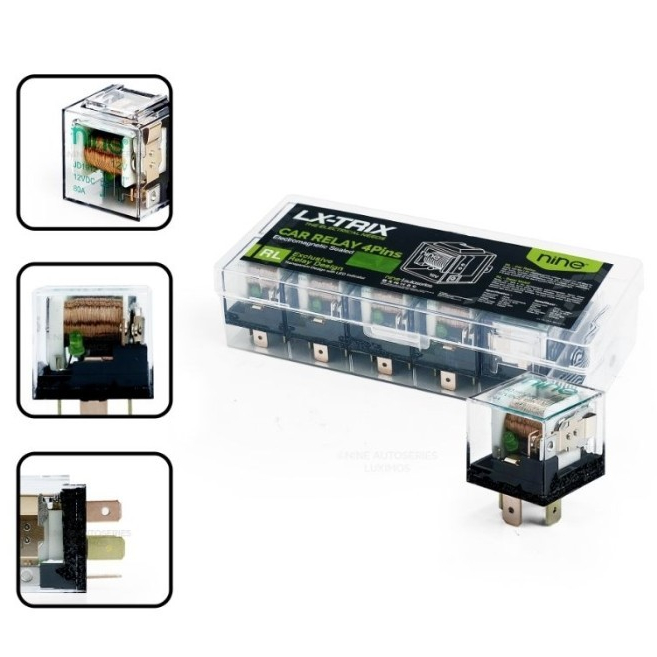 4 FOOT TRANSPARENT RELAY 12V 80A NINE LUMINOSLED RL1 FOR SPOTLIGHT ...