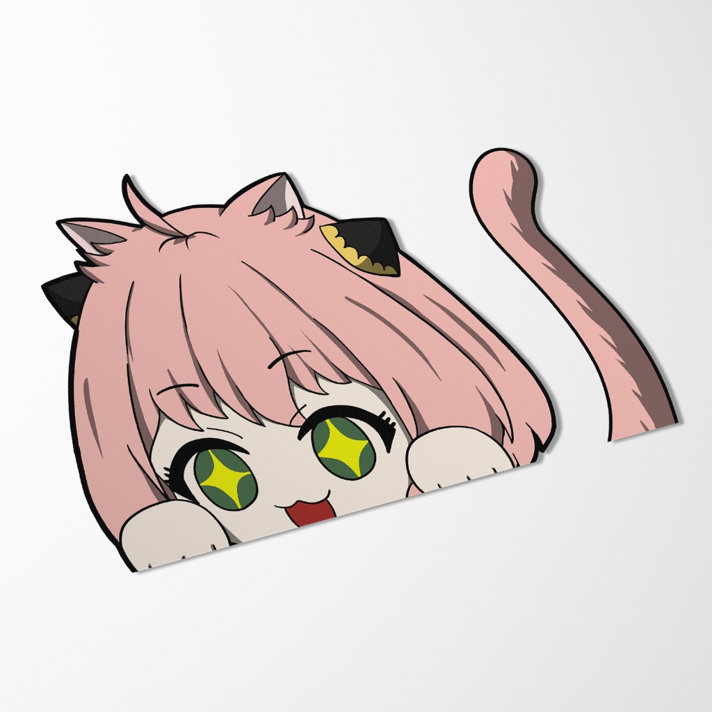 Supanyan Sticker Peeking / Peeking Sticker Bocil Telepati | Shopee ...