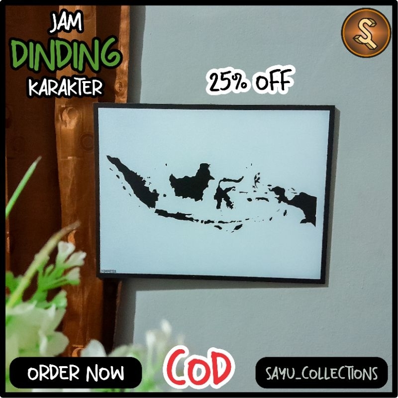 HIASAN DINDING Indonesia Map Picture wall decoration | Shopee Philippines