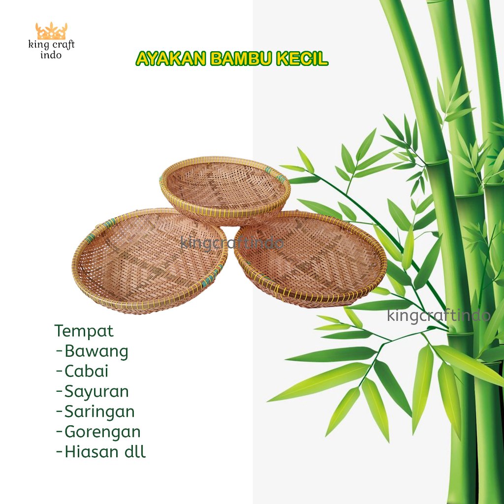 Small Bamboo Sieve 20-35 cm Kalo Irik Woven Bamboo Sieve | Shopee ...