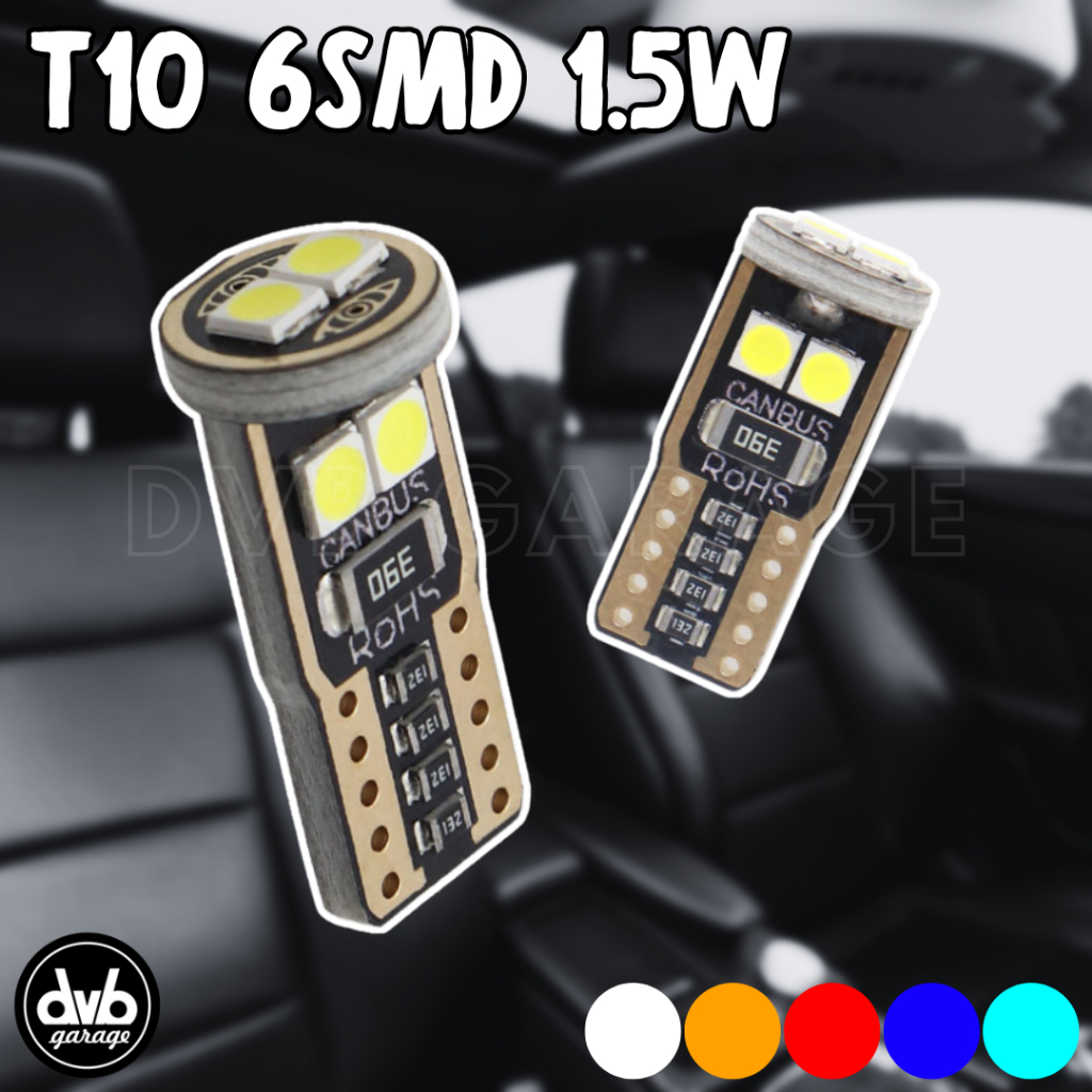 Led Light T10 6SMD W5W CANBUS 1.5W Convex Twilight Turn Signal Car ...