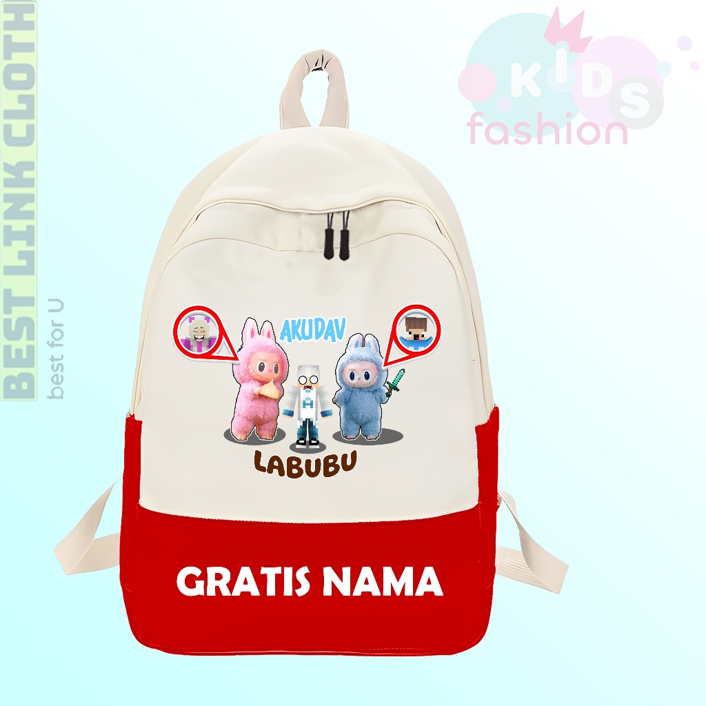 Akudav Labubu Elementary School Kindergarten School Bag Free Name ...