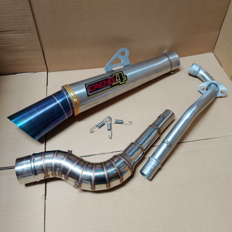 Daeng Sai 4 pipe Canister conical open specs exhaust pipe for wave 125 ...