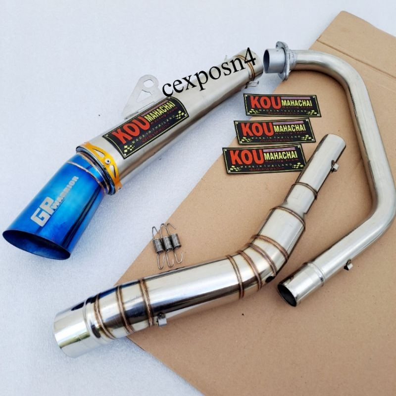 Open spec KOU pipe daeng4 exhaust skygo 125 150 175 rusi_tc bajaj Tmx ...