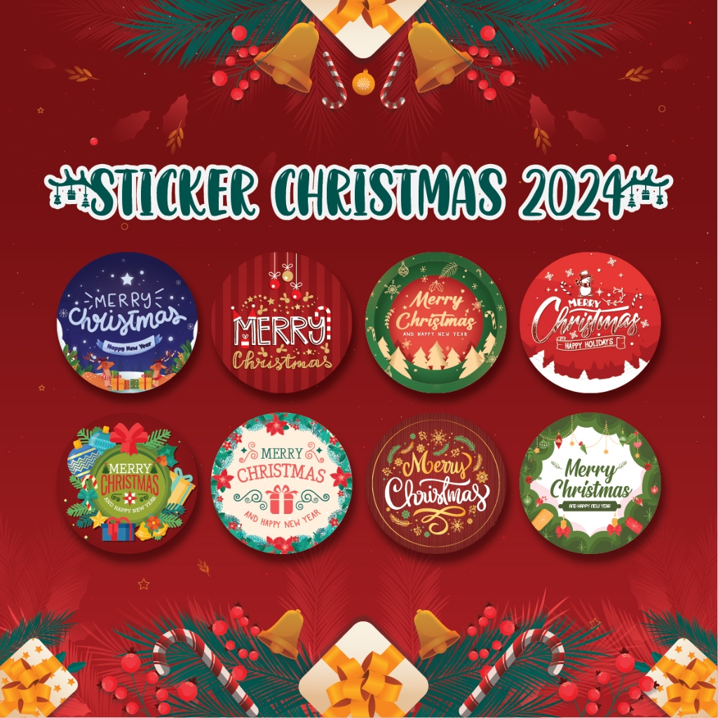 Economical 2024 Christmas Christmas Label Sticker | Packaging Stickers ...