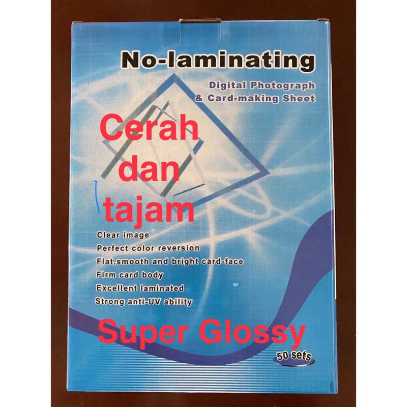 PUTIH Instant ID CARD PVC Paper 0.96mm, Thick. 25 Sets||Thick White pvc ...