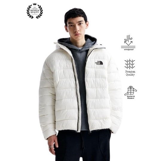 HITAM PUTIH [Ready To Send] OUTDOOR Jacket PUFFER Bloated Headdress ...