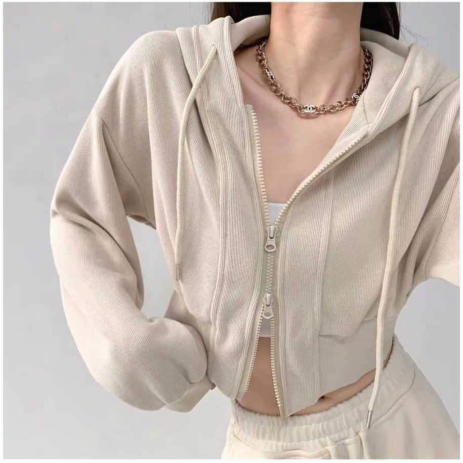 Crope Hoodie Jacket | Nara Croope zipper Women's Oversize Crop top ...