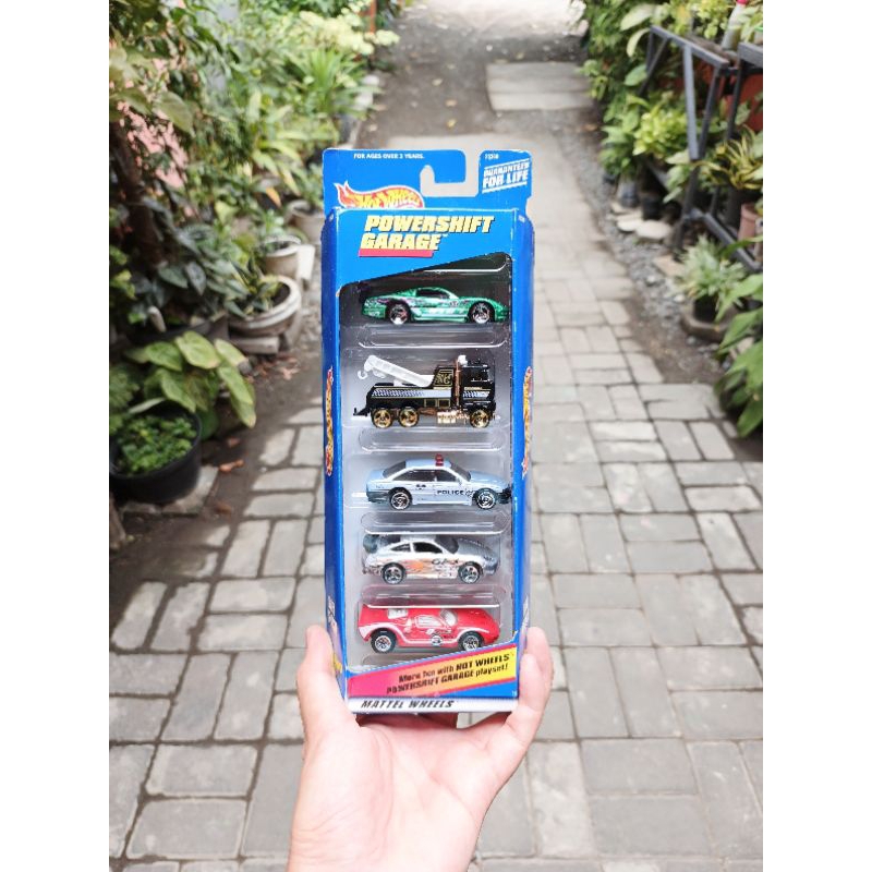 Hot Wheels POWERSHIFT GARAGE 5 Pack 1998 Olds Aurora GTS-1, Rig Wrecker ...