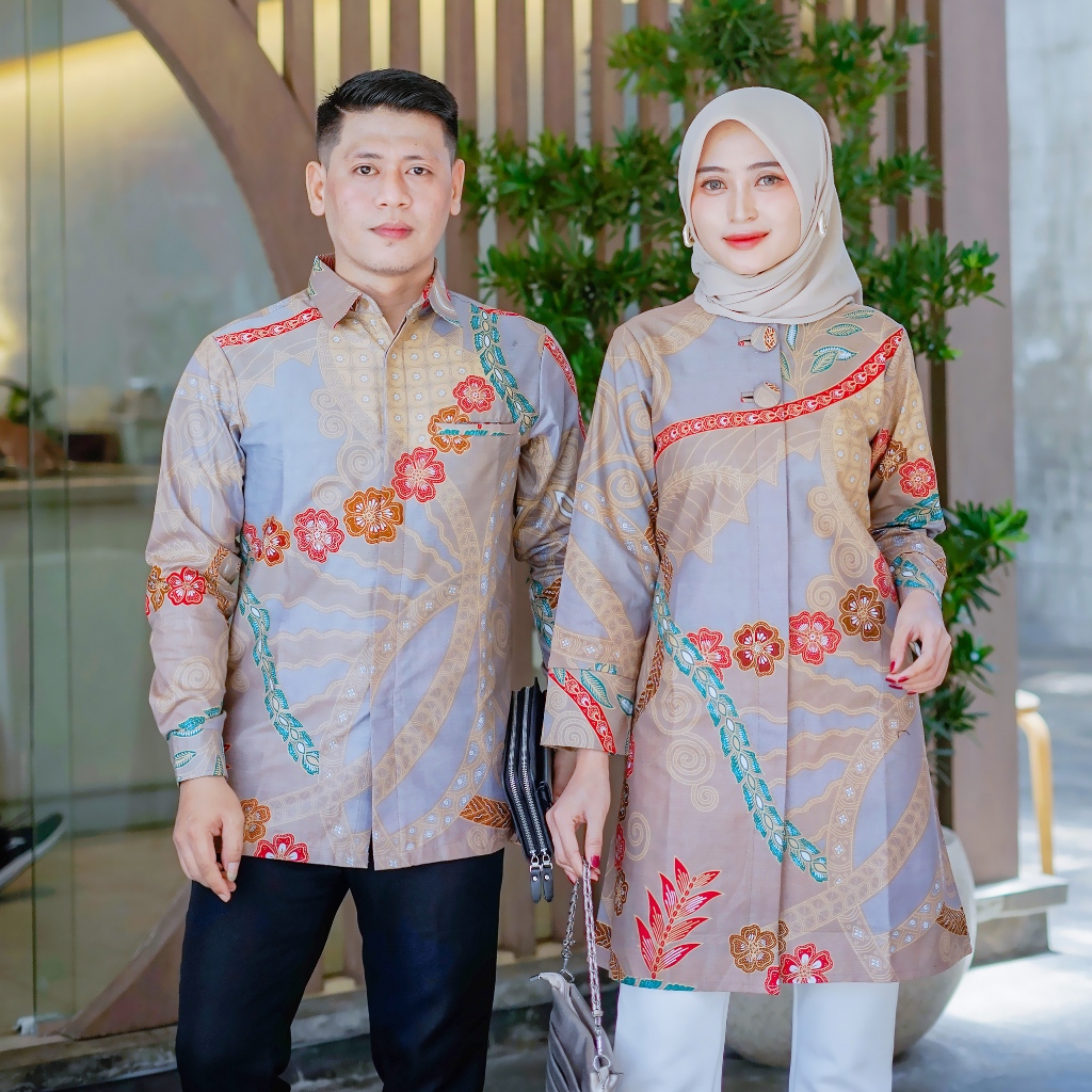 KATUN Batik Cople Batik Lapis Batik Long-Sleeved Model Rinjani Salem ...