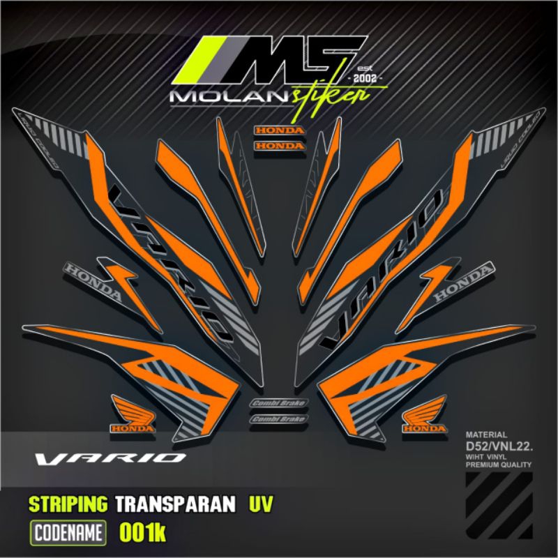 Decal Sticker Striping Transparent Variation Uv All New Vario 125 2024/ ...