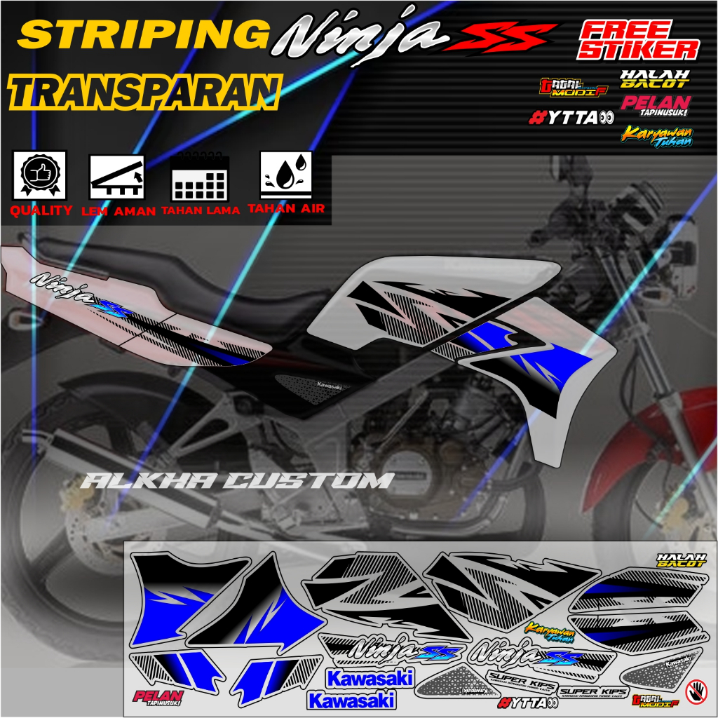 Transparent STRIPING NINJA SS Cool NINJA RACING CONCEPT Sticker ...