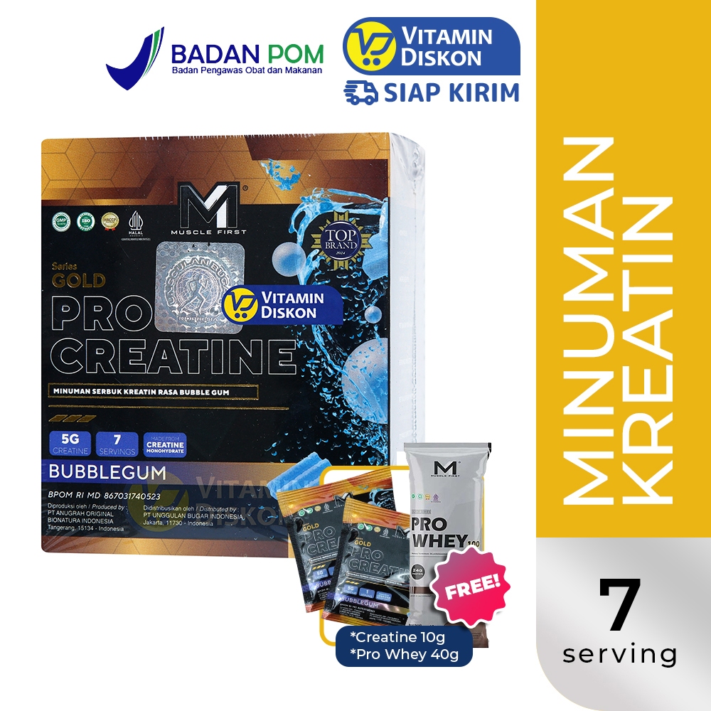 Muscle FIRST GOLD PRO CREATINE BUBBLE GUM SACHET 7 SERVING | Shopee ...