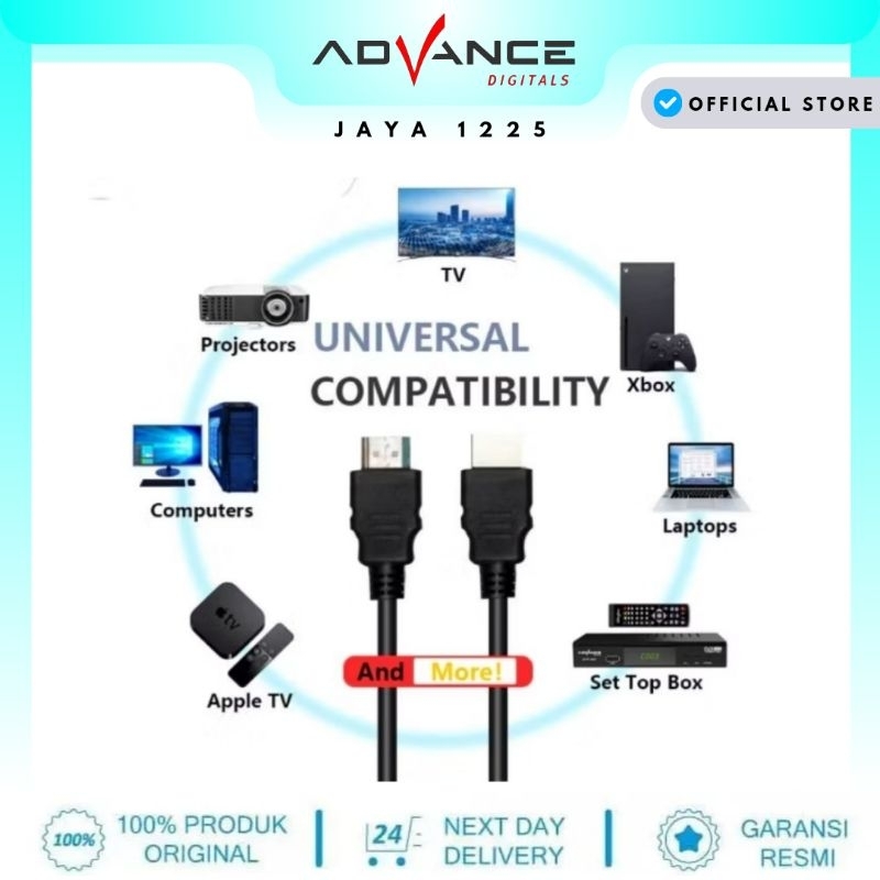 Advance HDMI To HDMI Cable Support Set Top Box / Play Station / Laptop ...