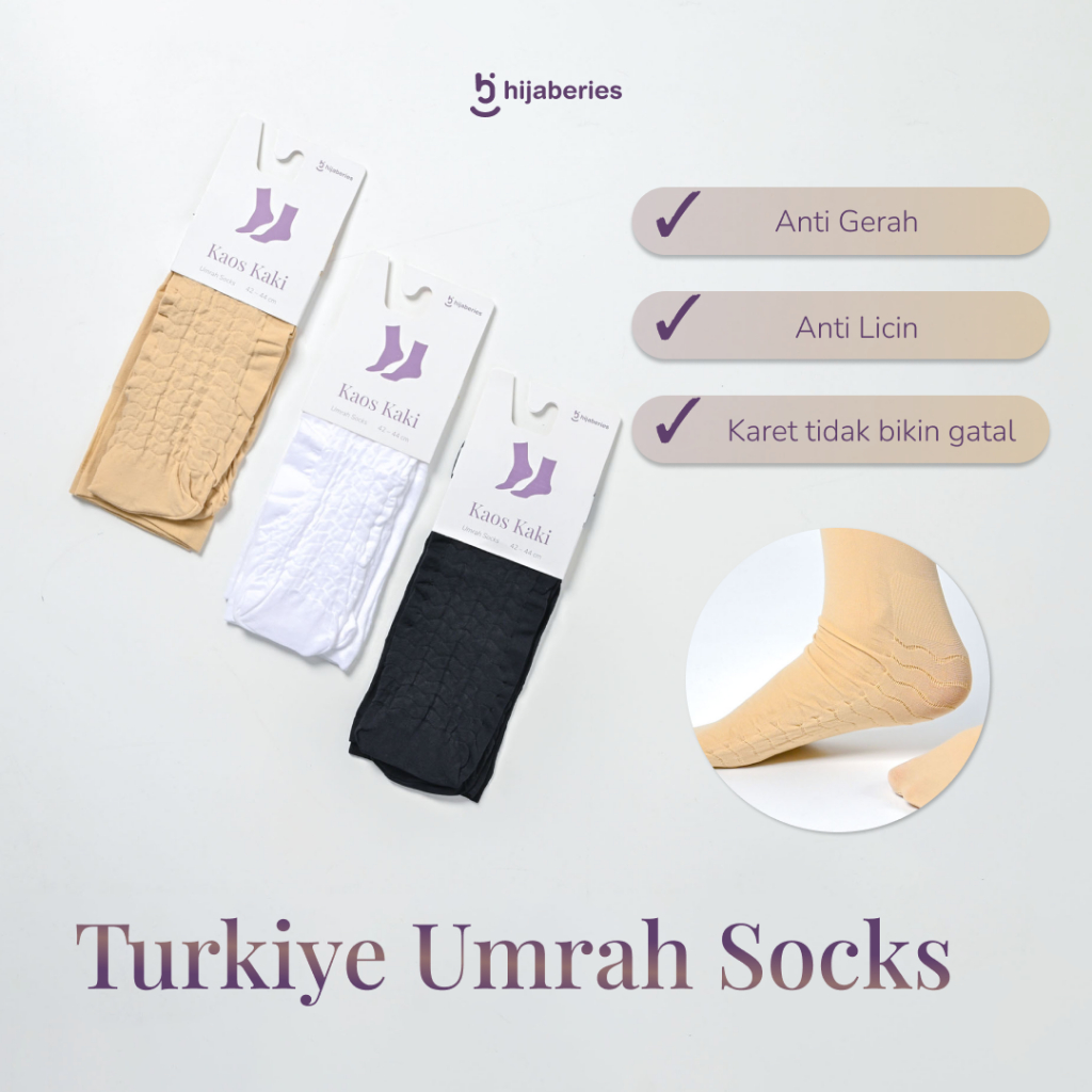 Hijaberies - Turkiye Umrah Sock (Anti-Slip Umrah Socks) | Shopee ...