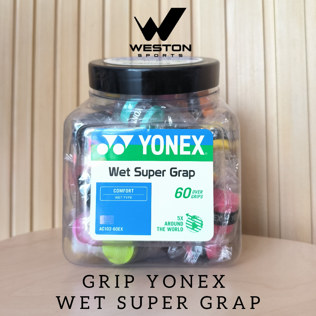 Grip Tape YONEX WET SUPER GRAP Badminton Tennis Racket Grip Anti Slip Grip Plain Motif Rubber ...