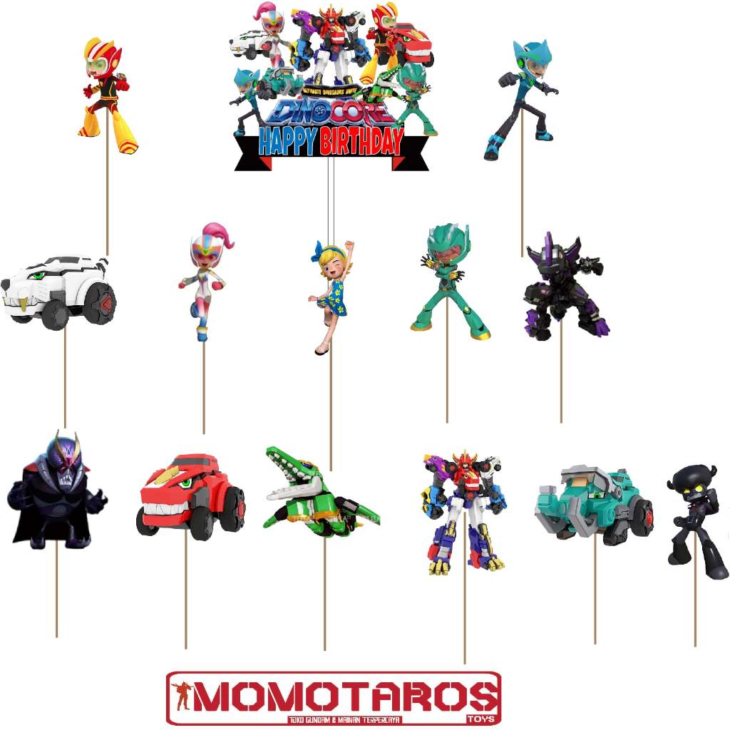 Dinocore cake Topper contains 14 pcs | Shopee Philippines