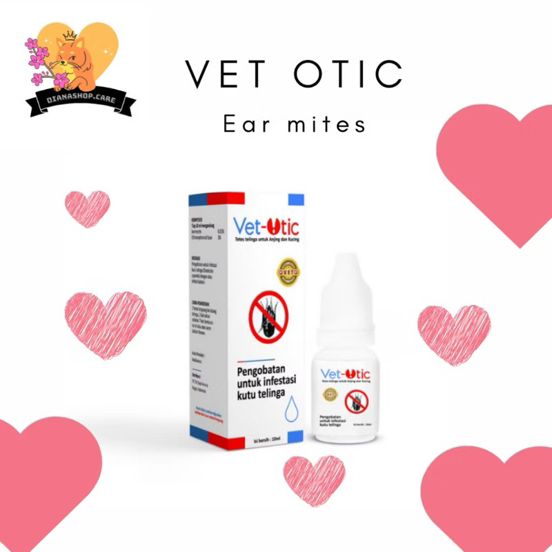 Vet OTIC Earmites Drops Ear Mites Itchy Dirty Cats Dogs | Shopee ...