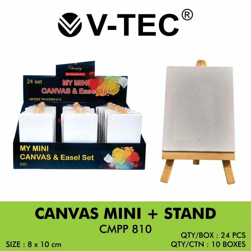 PUTIH Mini CANVAS SET + V-TEC STAND CMPP 810 / 8X10 MINI CANVAS PANEL ...