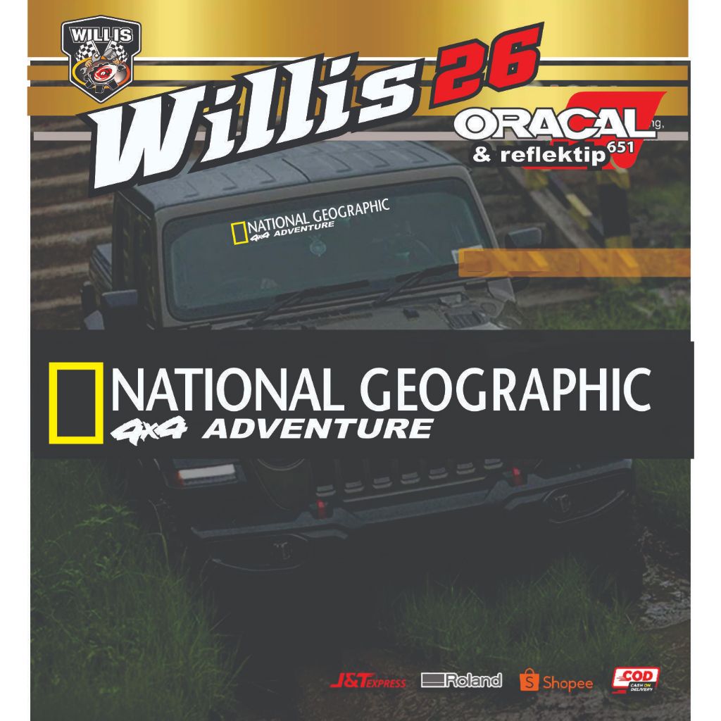 National Geographic 4x4 Adventure Car Window Sticker | Cutting stickers ...