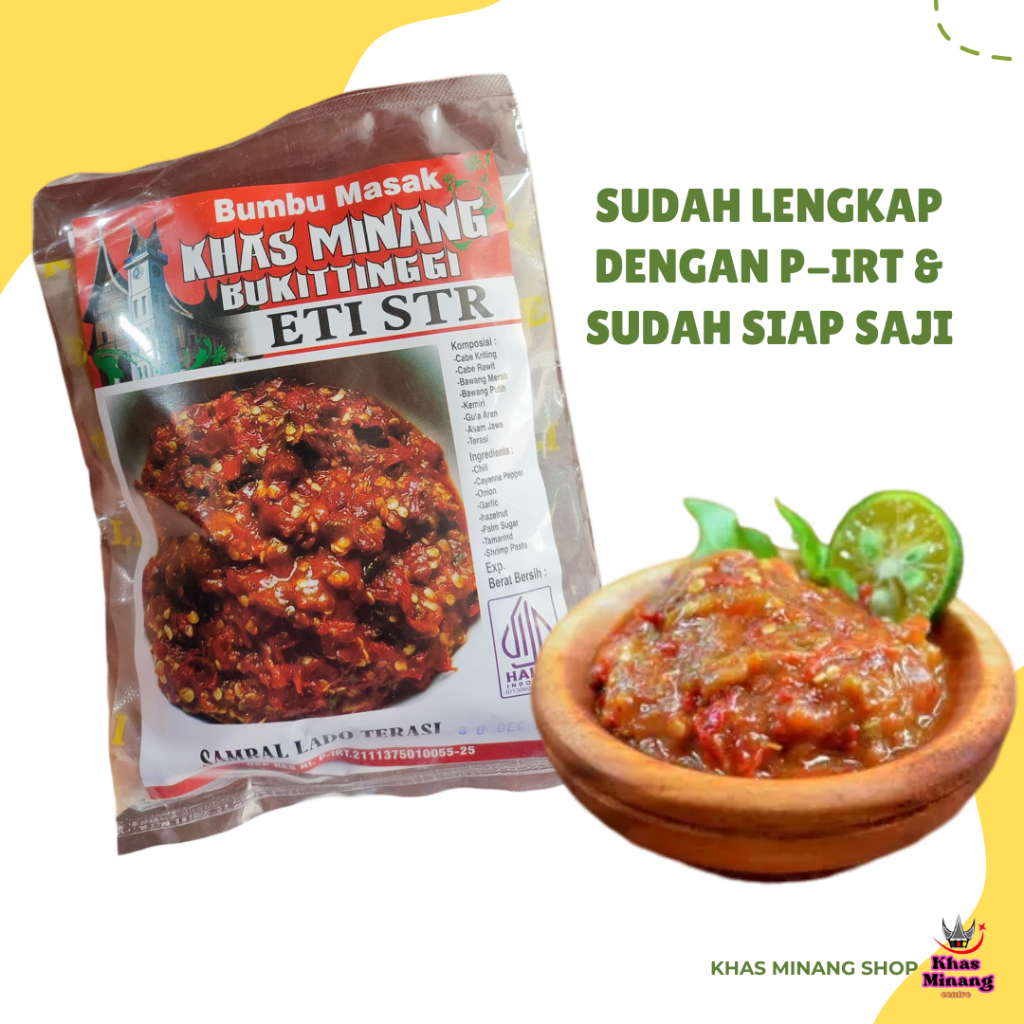 Bumbu SAMBA LADO TERASI TYPICAL MINANG/BUMBBU ETI STR/BUMBBU KHAS ...