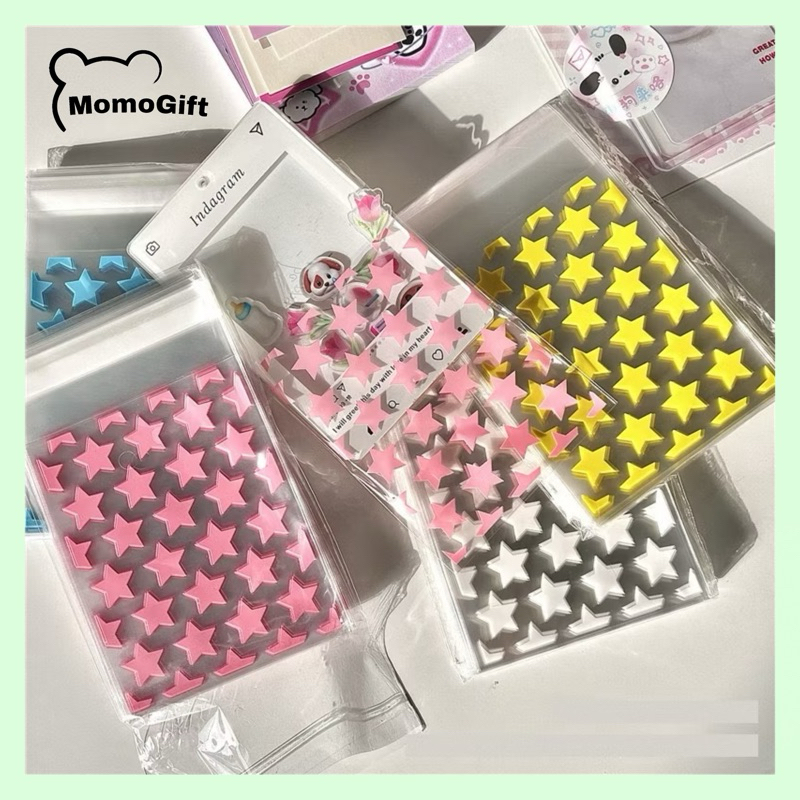 50 Sheets of Clear Plastic Packing Kpop Pokemon Cards with Star Motifs ...