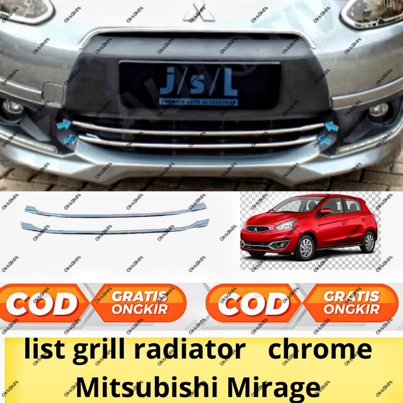 Mitsubishi Mirage Chrome lower radiator grill list | Shopee Philippines