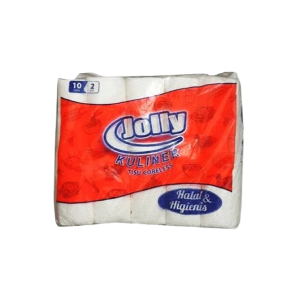 Jolly Culinary Coreless Tissue 10 Roll 2 Ply toilet Tissue Roll ...