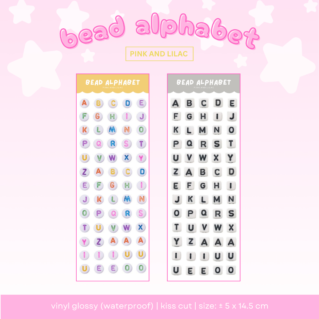 Sticker Sheet Beads / Alphabet Beads | Shopee Philippines