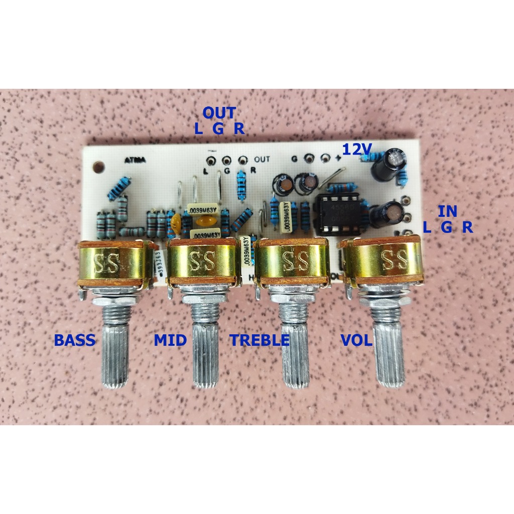 Tone Control Single Supply Engkel 9v 12v 18v 24v Bass Middle Treble ...