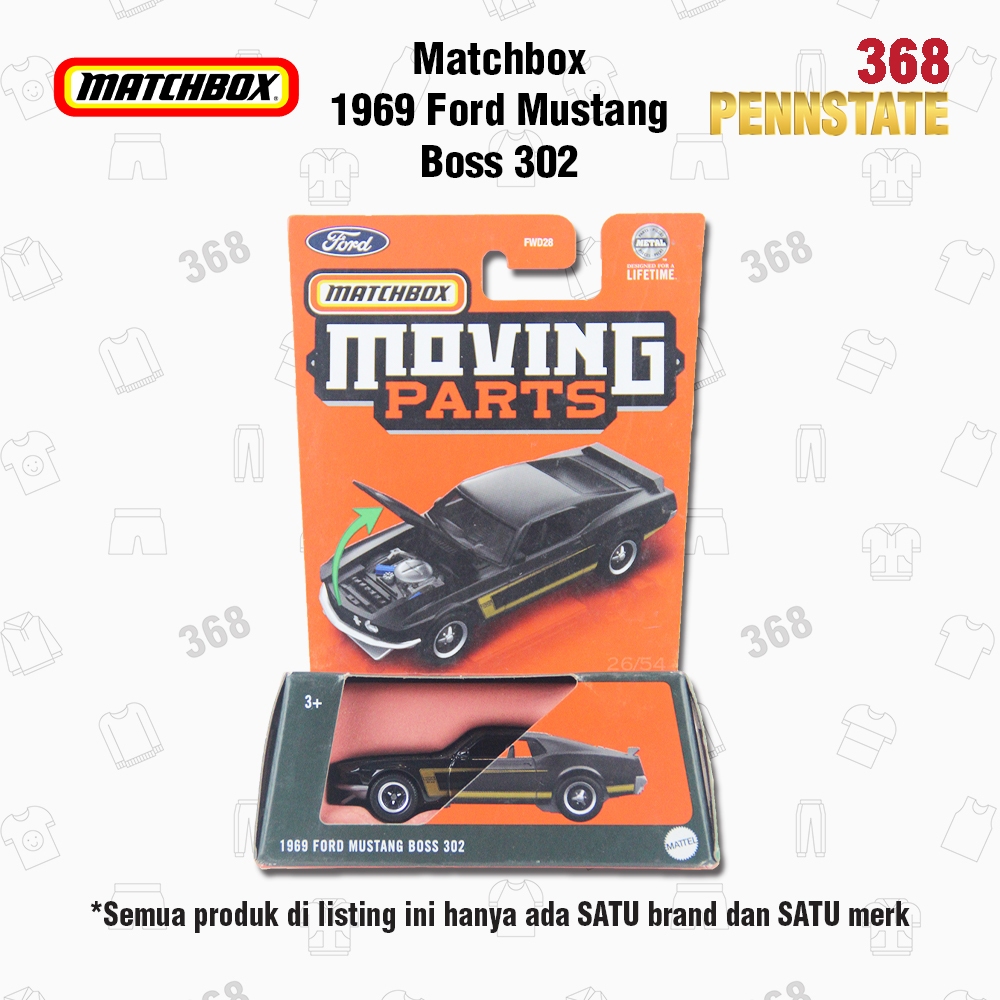 Matchbox Original Diecast Model Real Car 1969 Ford Mustang Boss 302 ...