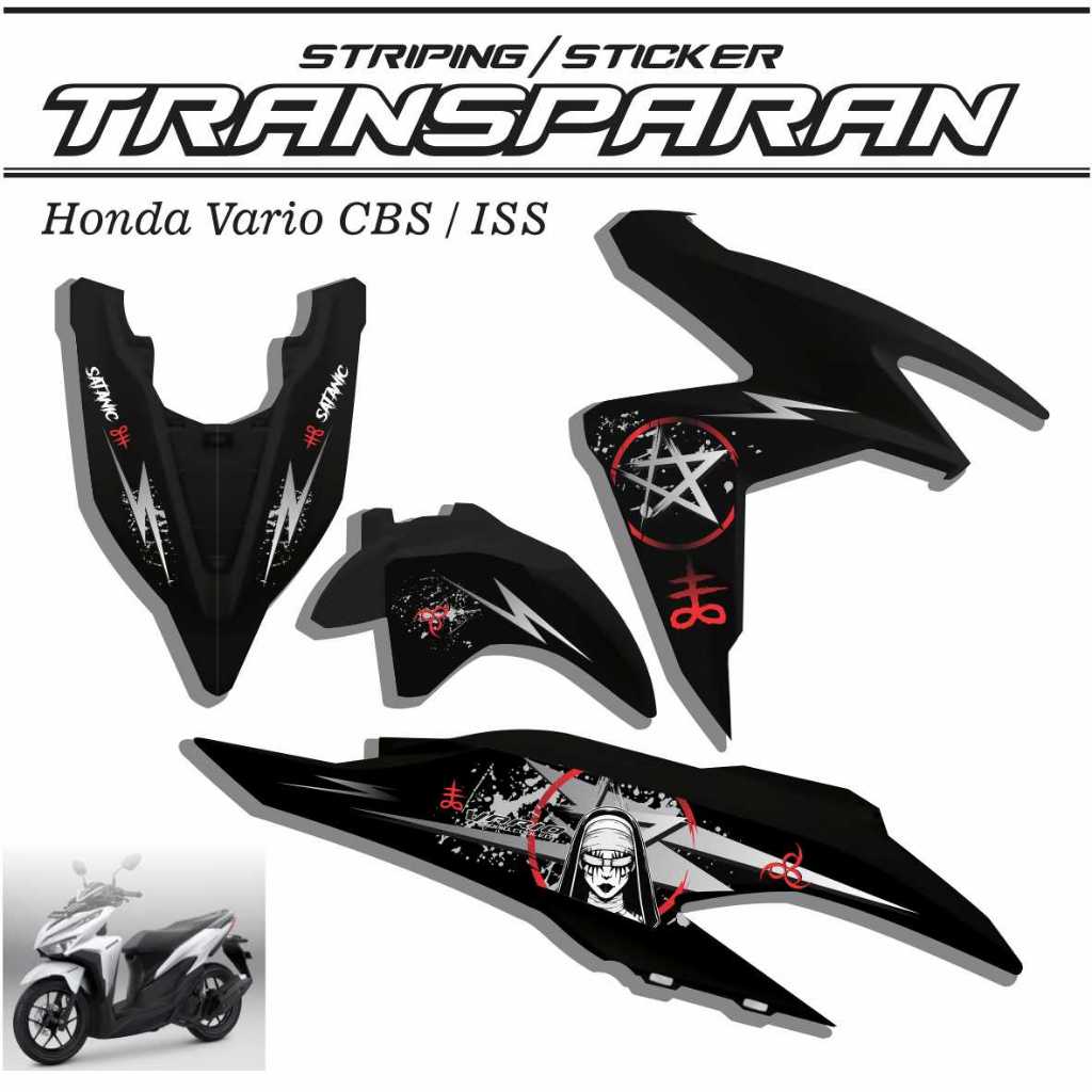 Clear Transparent Uv sticker Striping Simple Vario Gen1 125/150 Lady ...