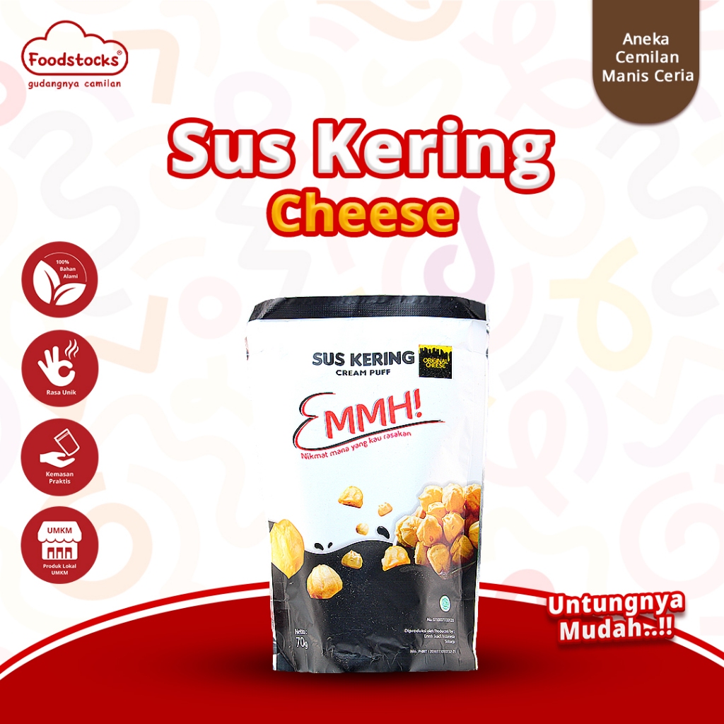 EMMH Snack - Crunchy Sweet Cheese Flavored Dry Soes Cake | Shopee ...