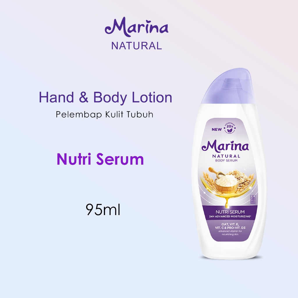 Marina Hand & Body Lotion Natural Nutri Serum 95ml Nourishing Moist ...
