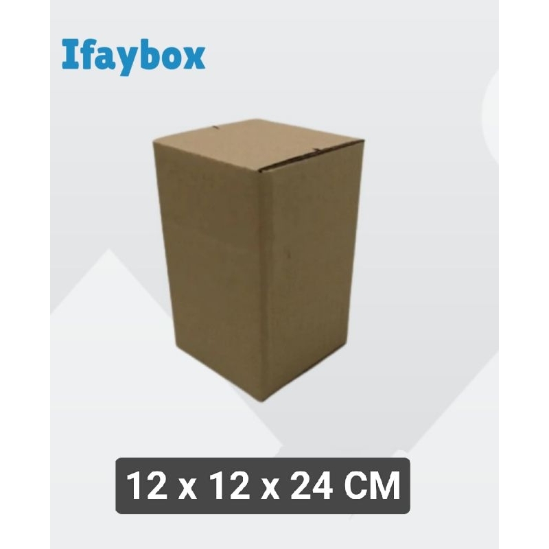 Cardboard box Uk. 12x12x24 cm plain single wall | Shopee Philippines