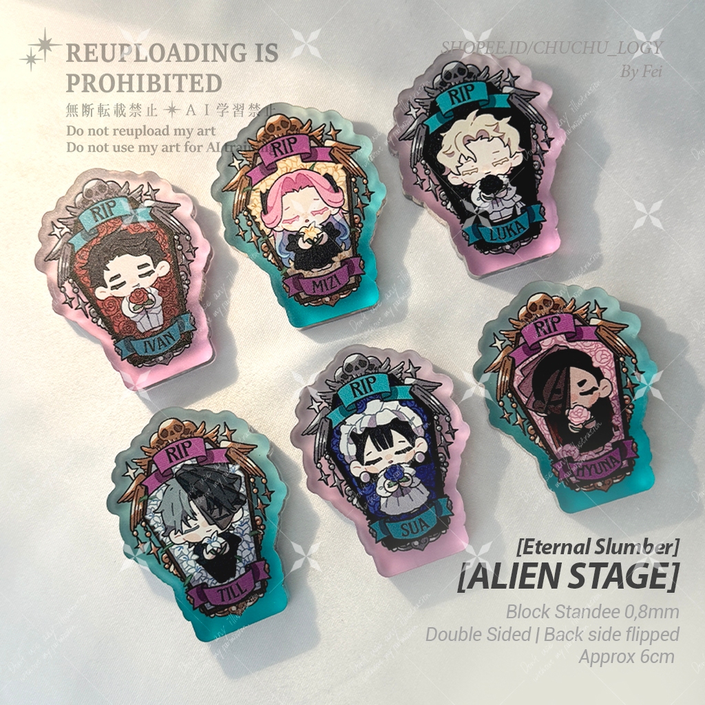 Alien Stage [ Block Standee ] Mizi Sua Till Ivan Hyuna double-sided ...