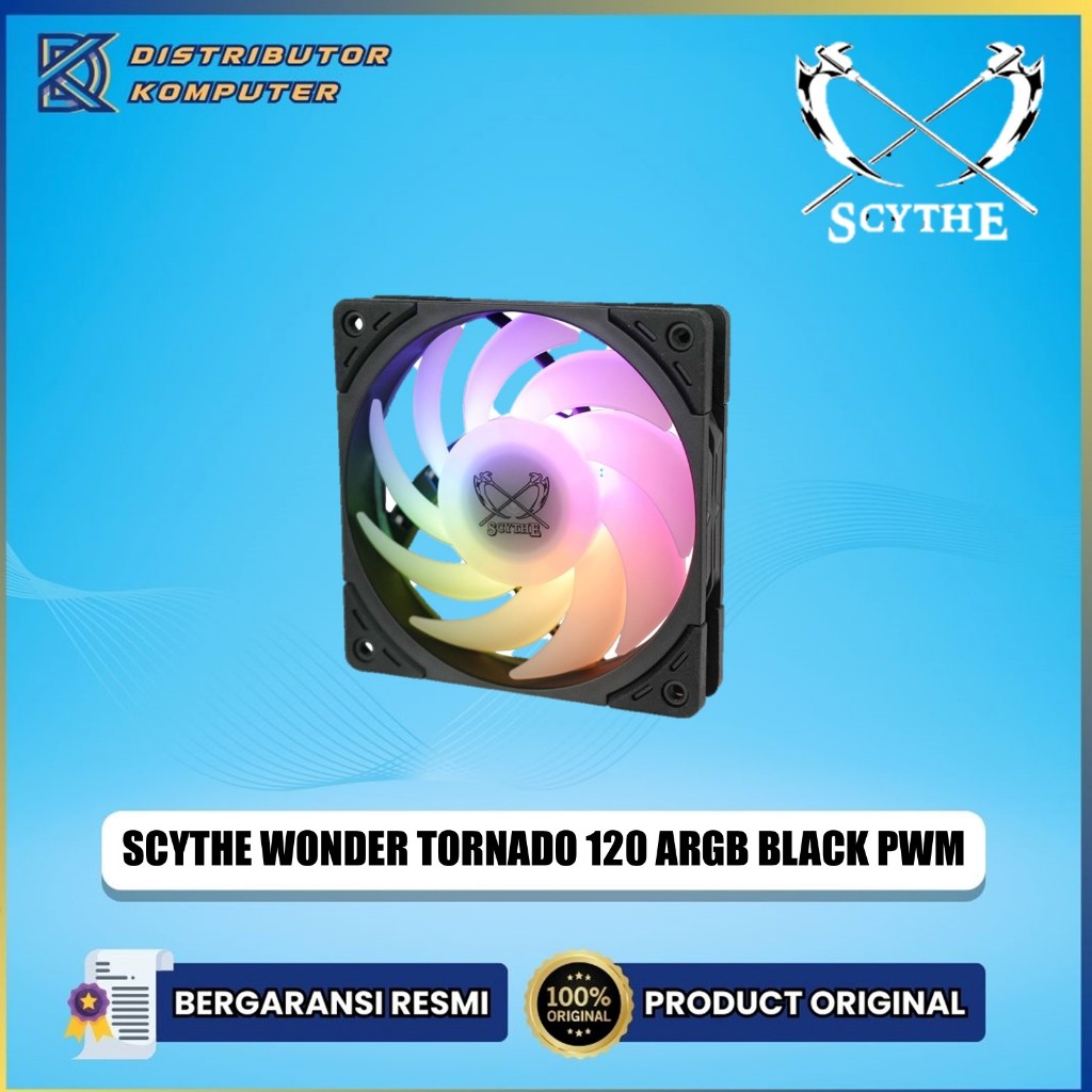 Scythe FAN CASING WONDER TORNADO 120 ARGB BLACK PWM 2500 RPM 120mm AIR ...
