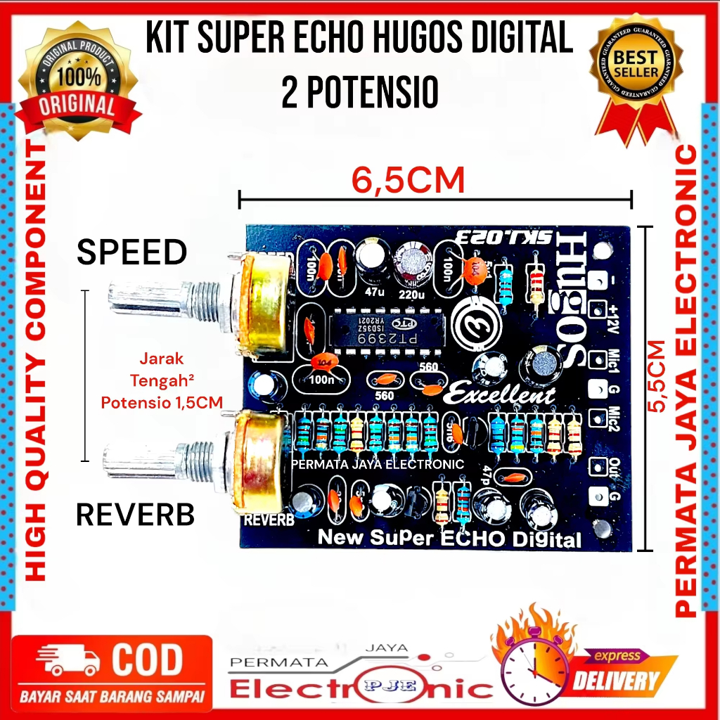 New HUGOS REVERB ECHO DIGITAL TONE CONTROL KIT | Shopee Philippines