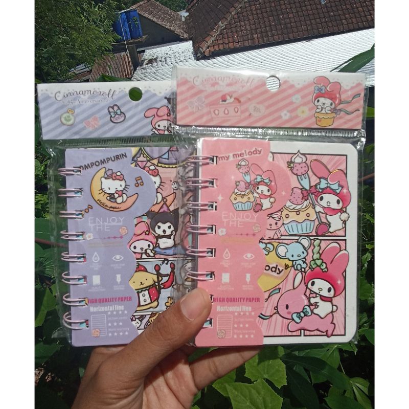 A7 Notebook ring diary contains 75 sanrio series sheets | Shopee ...