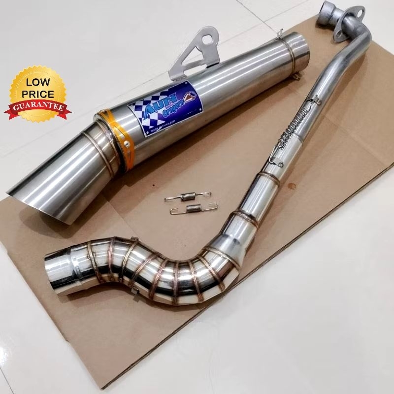 Full SET Conical AUN Exhaust Muffler Open pipe 51mm for Raider j 115 ...