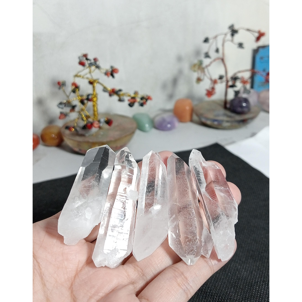 Natural Crystal Clear Quartz Rough / Raw Point Stone Package (5 ...
