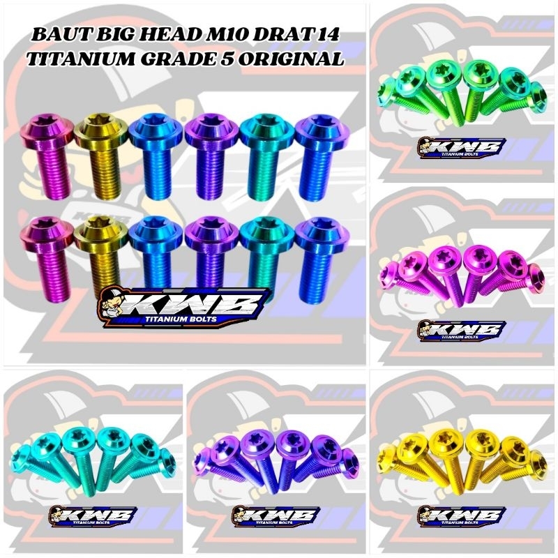Big head titanium bolts thread bolts 14 m10x10,15,20,25,30,35,40,45,50 ...