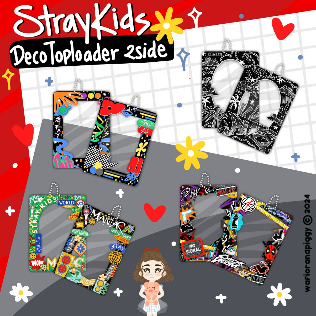 Wafior and Piggy - STRAY KIDS (SKC) Toploader Deco (Photocard Holder ...