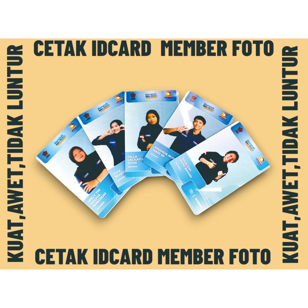 Print GLOSSY Id cards, Pvc material, member cards using photos | Shopee ...